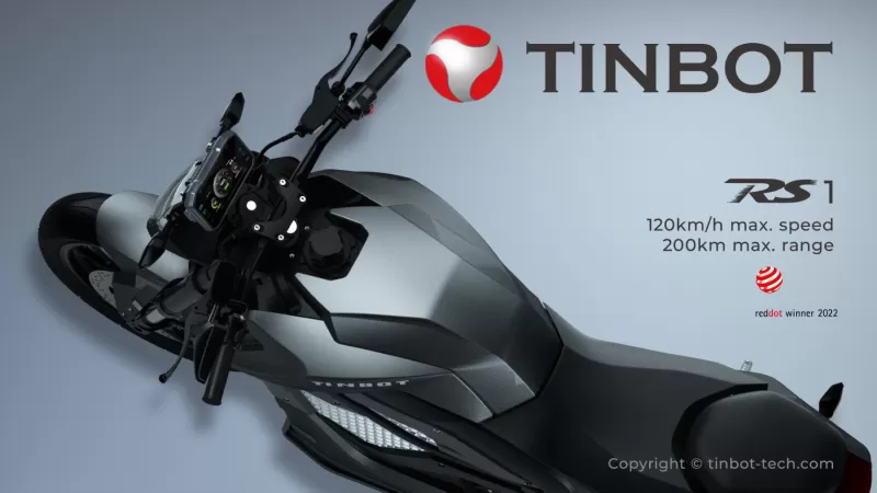 TINBOT RS1 of KOLLTER version m BLACK| electric motorcycle | ENERGY GROUP CANADA